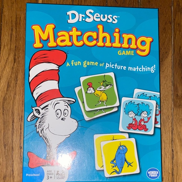 Wonder Forge | Toys | Dr Seuss Picture Matching Game Blue And Red Fun ...